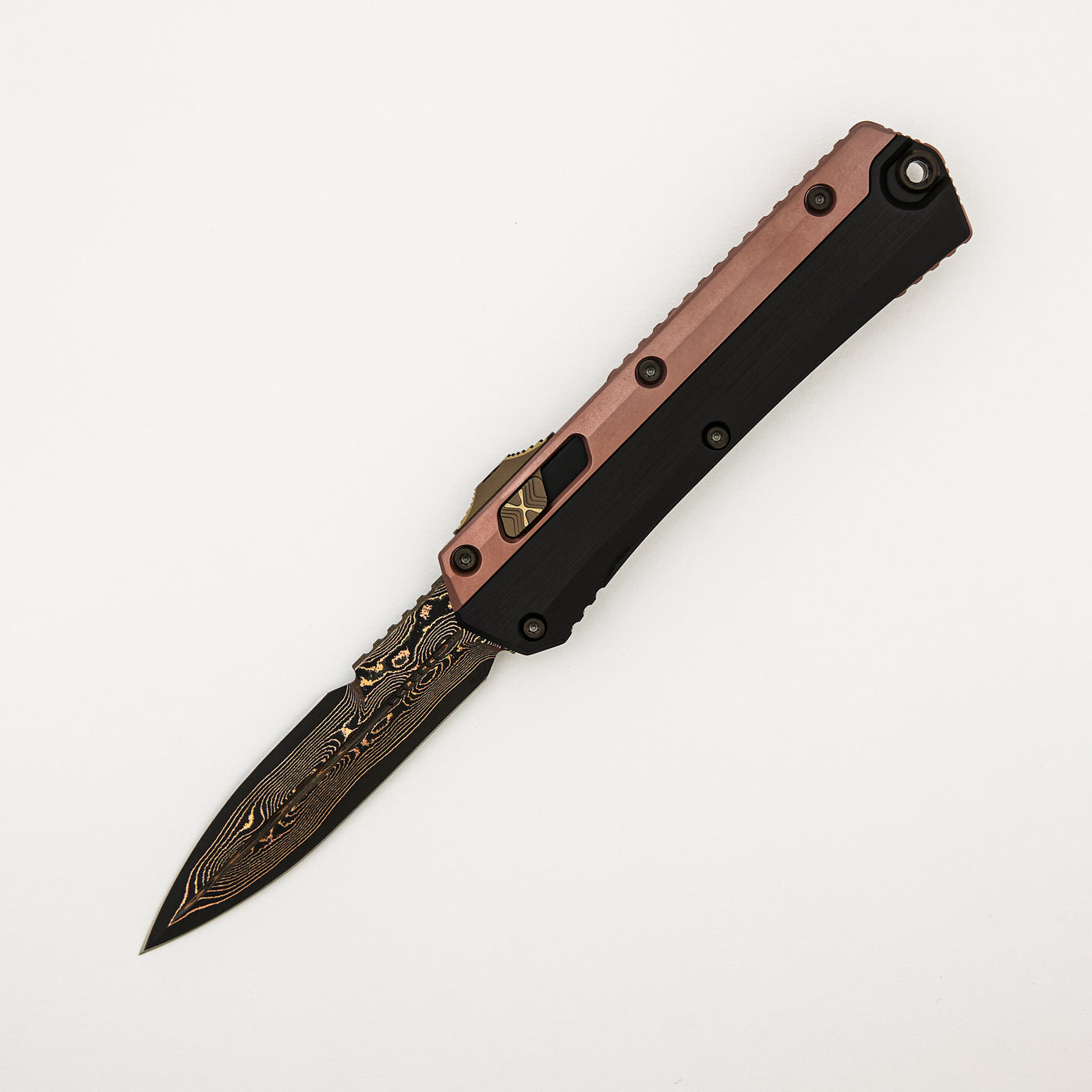 Adzin Flipper – Blasted W- Satin Flats M390 Blade – Blasted Titanium H