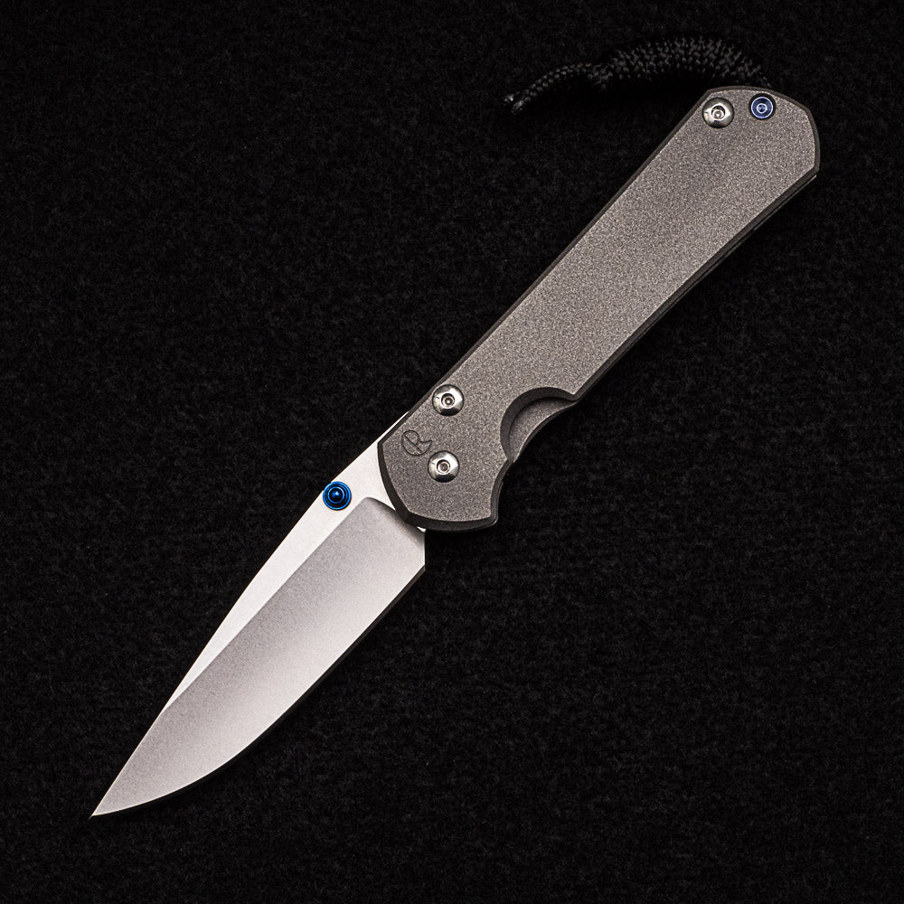 CHRIS REEVE SMALL SEBENZA 31 – BLUE DOUBLE THUMB LUGS – CPM MAGNACUT B